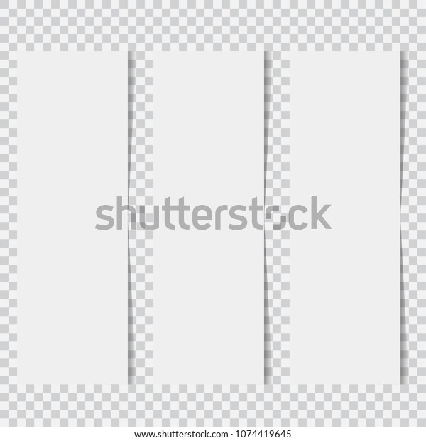 Blank White Paper On Transparent Background Stock Vector (Royalty Free ...