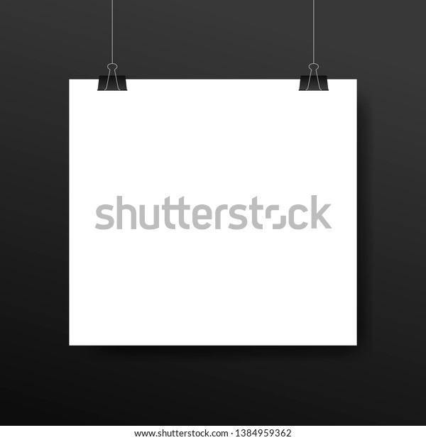 Blank White Poster Template Affiche Paper Stock Vector (Royalty Free ...