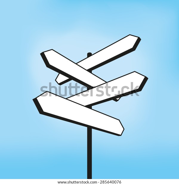 Blank White Road Signs Stock Vector (Royalty Free) 285640076 | Shutterstock