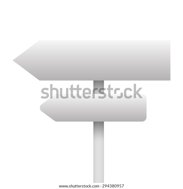 Blank White Road Signs On White Stock Vector (Royalty Free) 294380957 ...