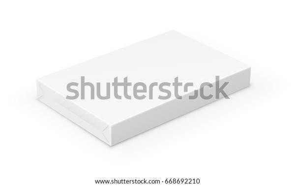 Blank White Short Flat Wrapped Box Stock Vector (Royalty Free ...