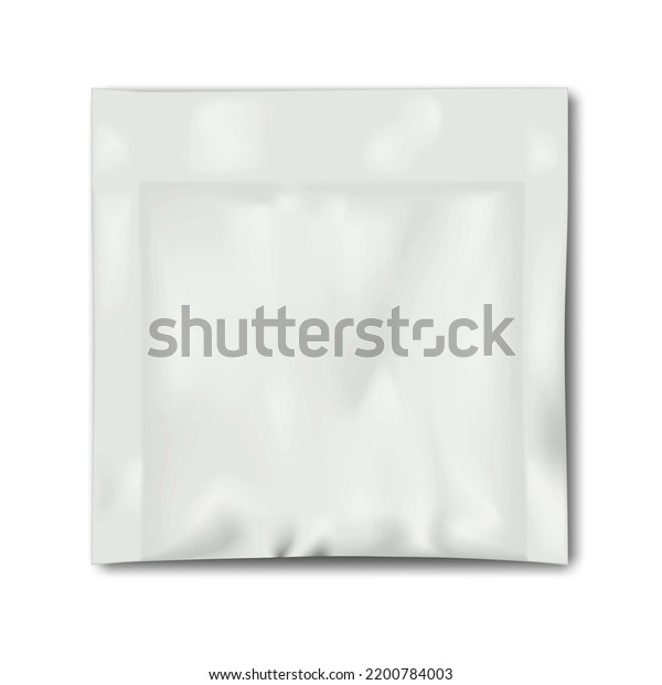Blank White Square Sachet Packet Vector 库存矢量图（免版税）2200784003 | Shutterstock