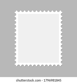 Blank White Stamps Frame Postage Stamp Stock Vector (Royalty Free ...
