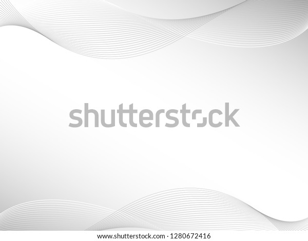 Blank White Template Smooth Curve Line Stock Vector (Royalty Free ...