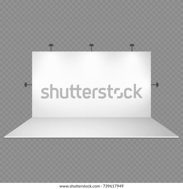 Blank White Trade Show Booth Lighting 库存矢量图（免版税）739617949 | Shutterstock