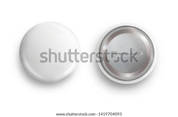 Blank White Vector Badge Realistic White: เวกเตอร์สต็อก (ปลอดค่า ...