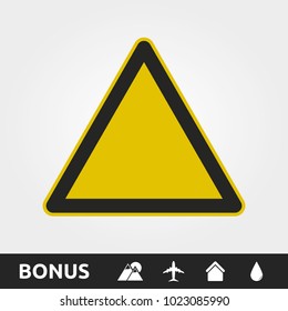 Blank Yellow Cautionwarning Triangle Sign: เวกเตอร์สต็อก (ปลอดค่า ...