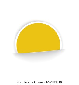 Blank Yellow Circle Sticker Hidden Edge Stock Vector (Royalty Free ...