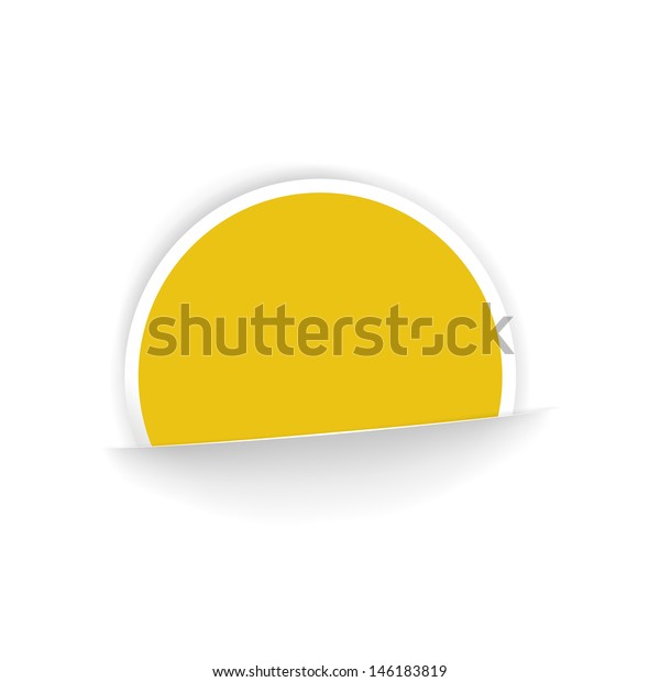Blank Yellow Circle Sticker Hidden Edge Stock Vector (Royalty Free ...