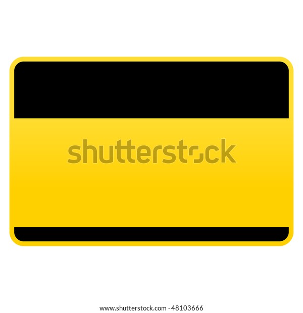 Blank Yellow Hazard Warning Name Tag Stock Vector (Royalty Free ...