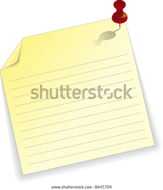 Blank Yellow Notice Stock Vector (Royalty Free) 8645704 | Shutterstock