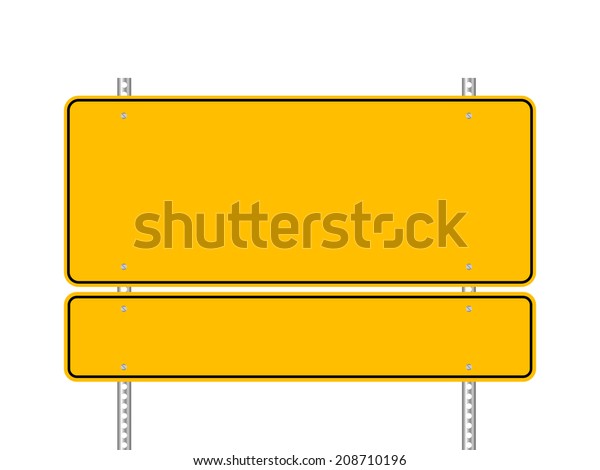 Blank Yellow Road Signs Vector Illustration: เวกเตอร์สต็อก (ปลอดค่า ...