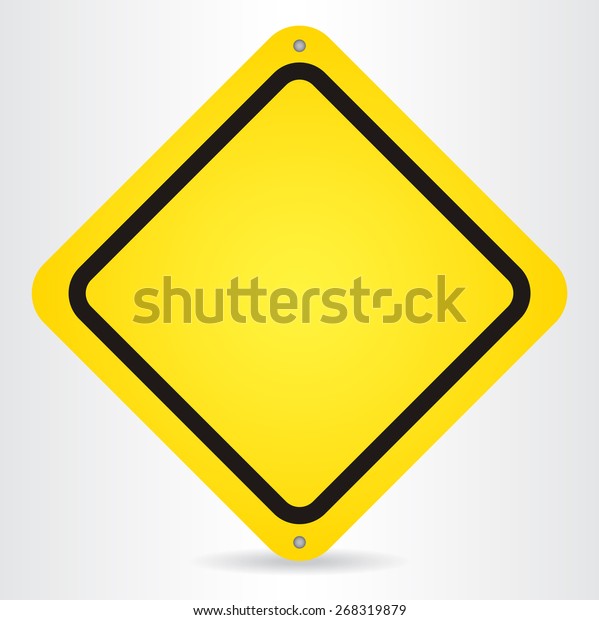 Blank Yellow Sign Vector Illustration Stock Vector (Royalty Free ...