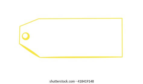 Blank Yellow Tag Stock Vector (Royalty Free) 418419148 | Shutterstock