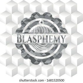 Blasphemy Grey Emblem Cube White Background Stock Vector (Royalty Free ...