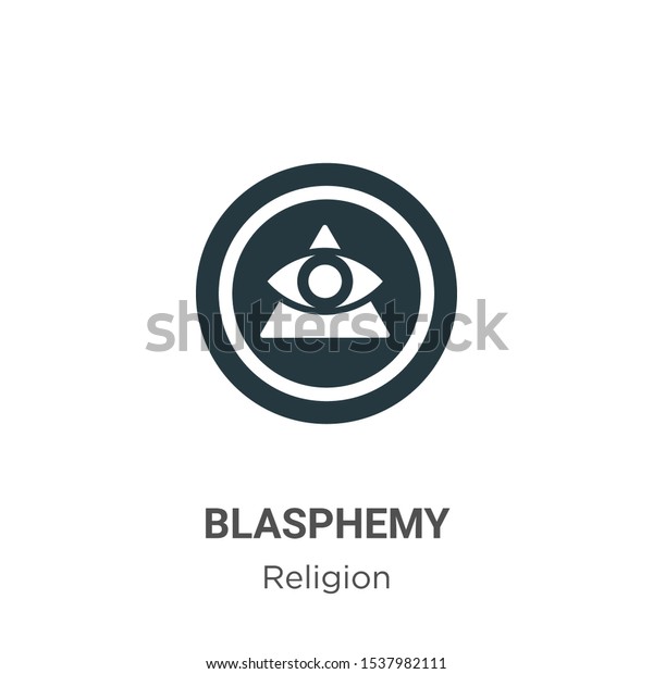 Blasphemy Vector Icon On White Background Stock Vector (Royalty Free ...