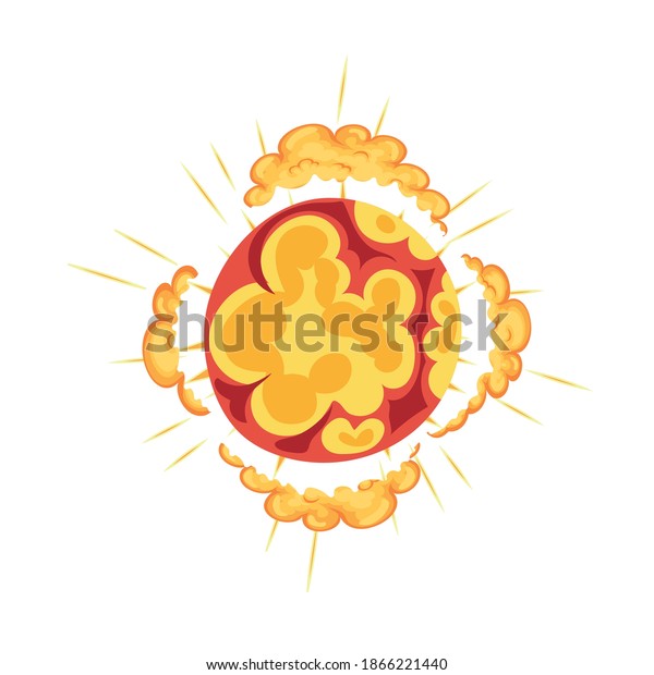 Blast Form Circle Clouds Yellow Color Stock Vector (Royalty Free ...