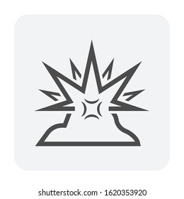 Blasting Open Cast Quarry Vector Icon Stock Vector (Royalty Free ...