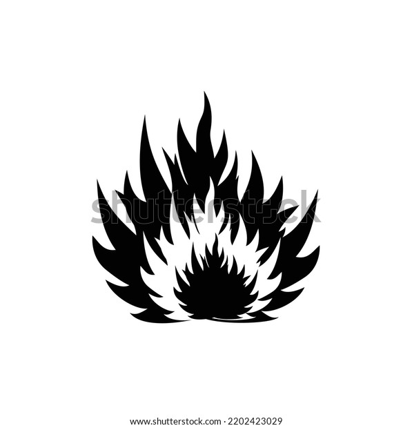 Blaze Vector Sign Silhouette Flare Illustration Stock Vector (Royalty ...