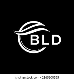 Bld Letter Logo Design On Black Stock Vector (Royalty Free) 2165100555 ...