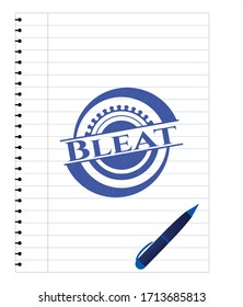 Bleat Emblem Draw Pen Effect Blue: เวกเตอร์สต็อก (ปลอดค่าลิขสิทธิ์ ...