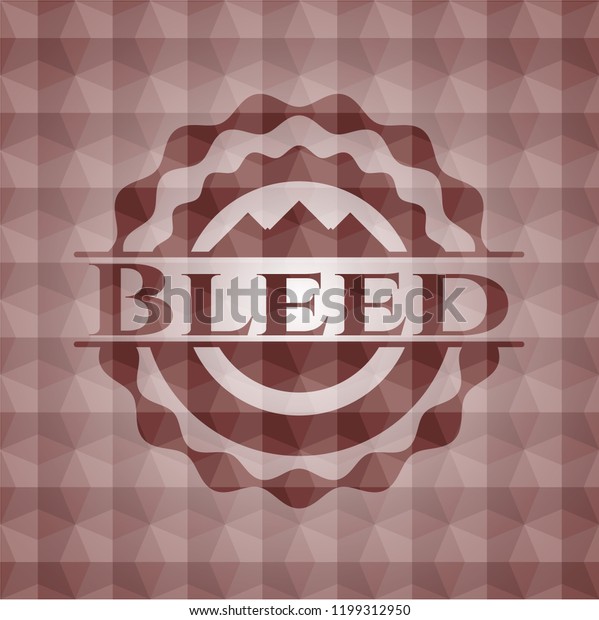 Bleed Red Seamless Emblem Badge Abstract Stock Vector (Royalty Free ...