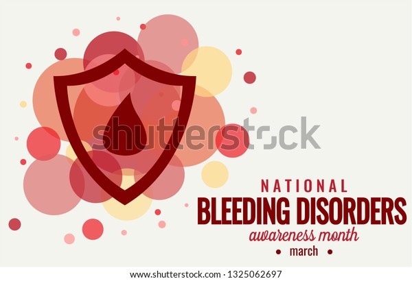 Bleeding Disorders Awareness Month Card Background Stock Vector ...