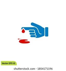 Bleeding Hand Icon Illustration Simple Design Stock Vector (Royalty ...