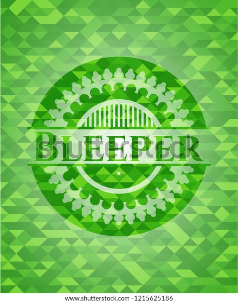 Bleeper Green Emblem Triangle Mosaic Background Stock Vector (Royalty ...