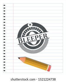 Bleeper Pencil Draw Vector Illustration Detailed Stock Vector (Royalty ...