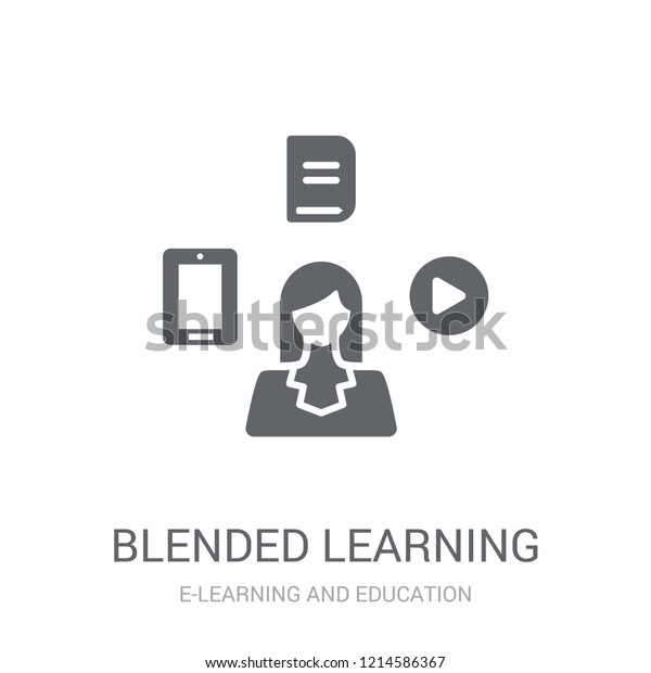 Blended Learning Icon Trendy Blended Learning Stock Vector (Royalty ...