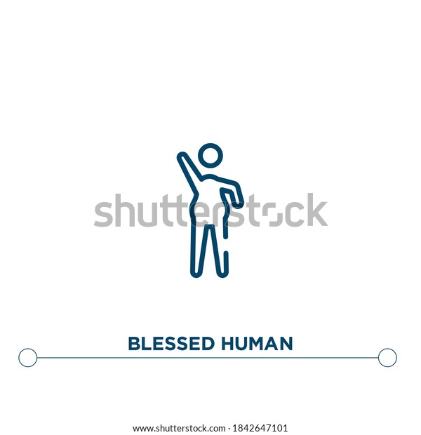 Blessed Human Outline Vector Icon Simple Stock Vector (Royalty Free ...