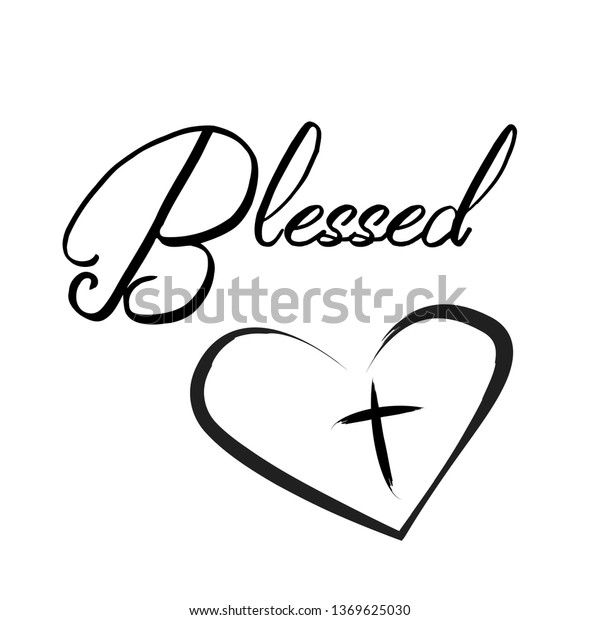 Blessed Typography Print Use Poster Flyer Stock Vector (Royalty Free ...