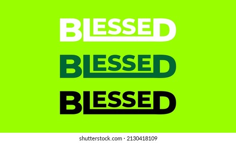 Blessed Vector Logo Green Letter Stock Vector (Royalty Free) 2130418109 ...
