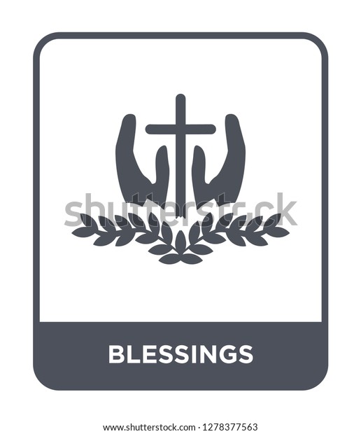 Blessings Icon Vector On White Background Stock Vector (Royalty Free ...