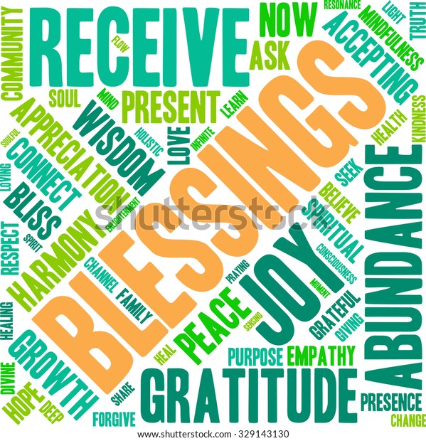 Blessings Word Cloud On White Background Stock Vector (Royalty Free ...