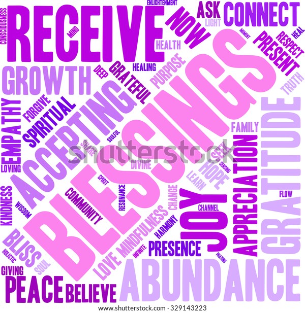 Blessings Word Cloud On White Background Stock Vector (Royalty Free ...