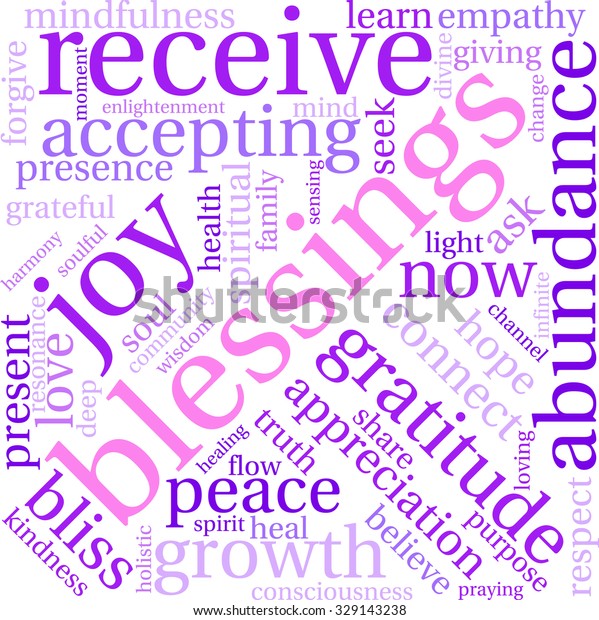 Blessings Word Cloud On White Background Stock Vector (Royalty Free ...