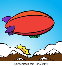 Blimp Cartoon Stock Vector (Royalty Free) 34652119 | Shutterstock