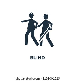 Blind Icon Black Filled Vector Illustration Stock Vector (Royalty Free ...