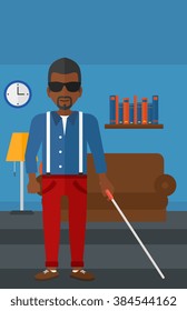 Blind Man Stick Stock Vector (Royalty Free) 384544162