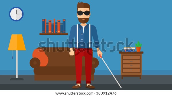 Blind Man Stick Stock Vector (Royalty Free) 380912476 | Shutterstock