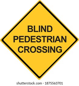 Blind Pedestrian Crossing Road Sign Clipart Stock Vector (Royalty Free ...