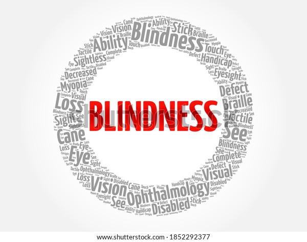 Blindness Word Cloud Collage Medical Concept Stock Vector (Royalty Free ...