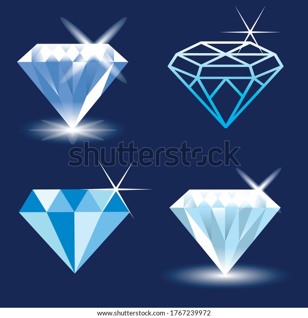 Blink Diamond Set Vector Illustration Stock Vector (Royalty Free ...