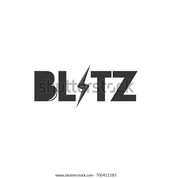 Blitz Letter Lightning Storm Logo Design Stock Vector (Royalty Free ...