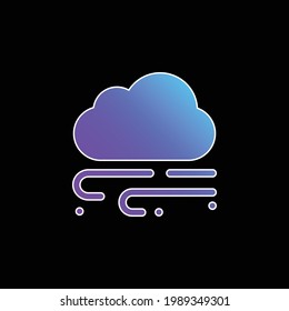 Blizzard Blue Gradient Vector Icon Stock Vector (Royalty Free ...