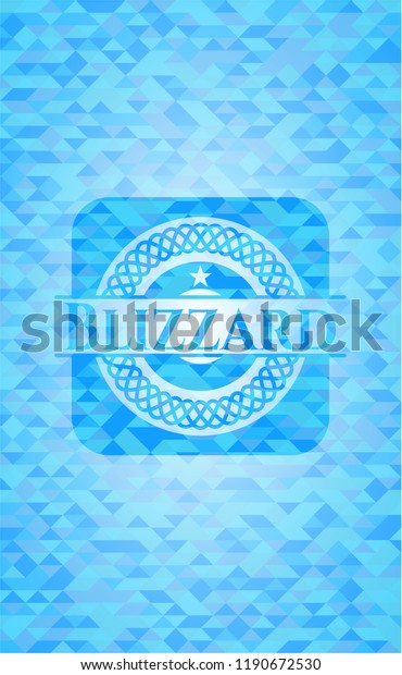 Blizzard Realistic Light Blue Mosaic Emblem Stock Vector (Royalty Free ...