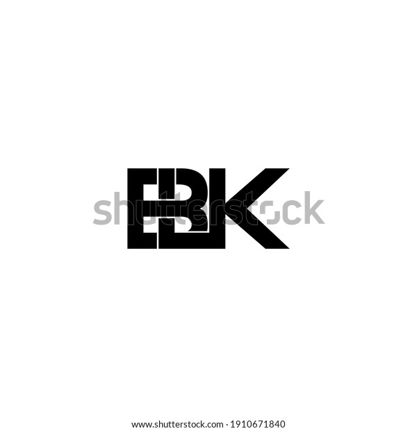 Blk Letter Original Monogram Logo Design Stock Vector (Royalty Free ...