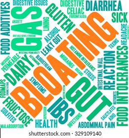 Bloating Word Cloud On White Background Stock Vector (Royalty Free ...